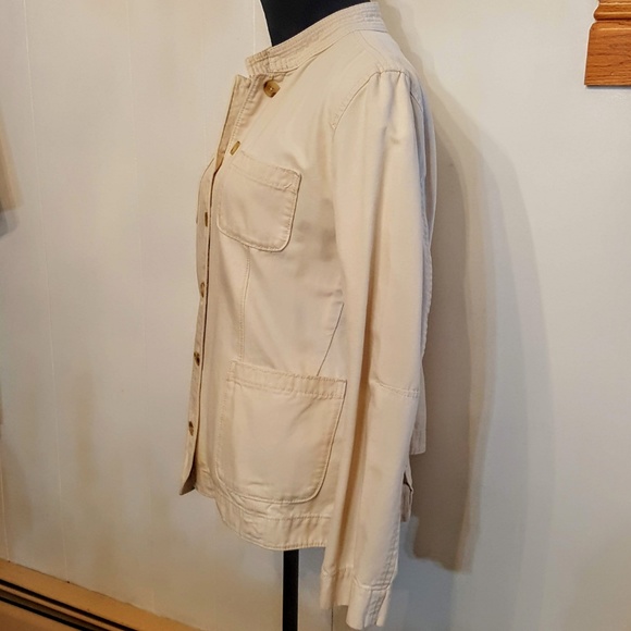 GAP | Jackets & Coats | Gap Khaki Beige Denim Jacket Size Xl Band ...